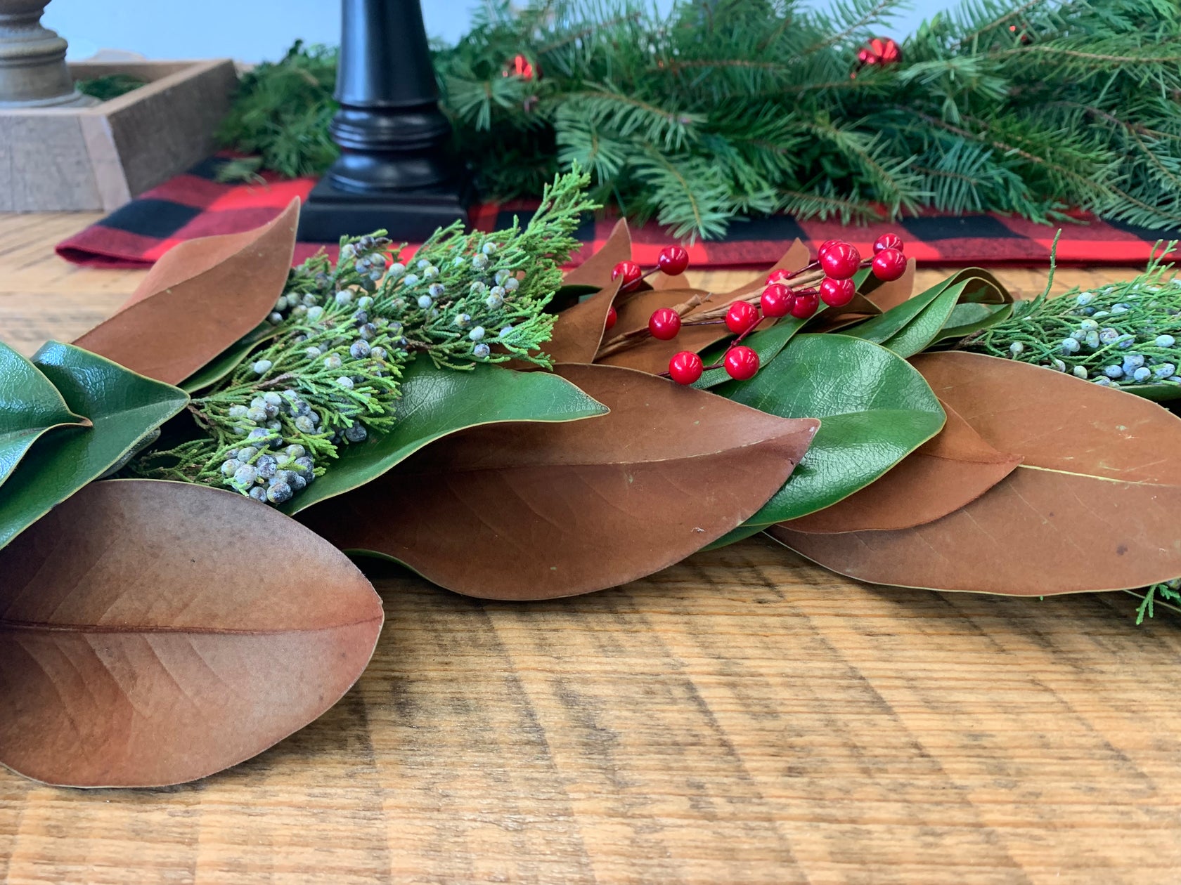 Magnolia, Blueberry Cedar, and Red Berries – The Garland Guy
